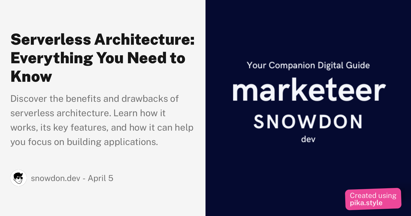 Serverless Architecture: Everything You Need to Know | Marketeer Serverless Architecture: Everything You Need to Know | Marketeer