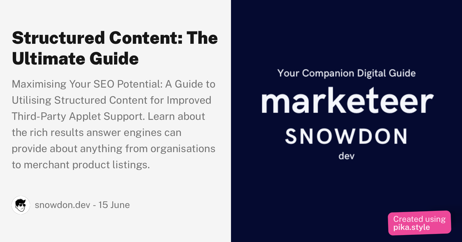 Structured Content: The Ultimate Guide | Marketeer